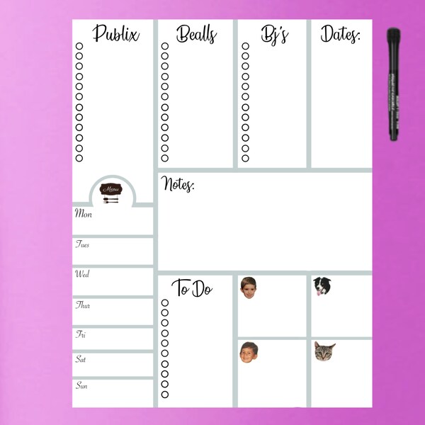 Erasable to Do List - Etsy