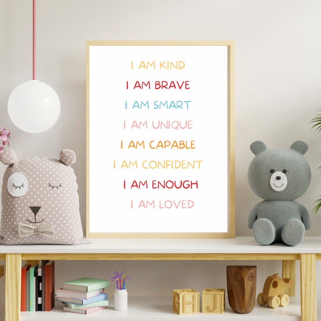 7 Educational Printable Posters 1 BONUS Affirmations Poster Learning ...