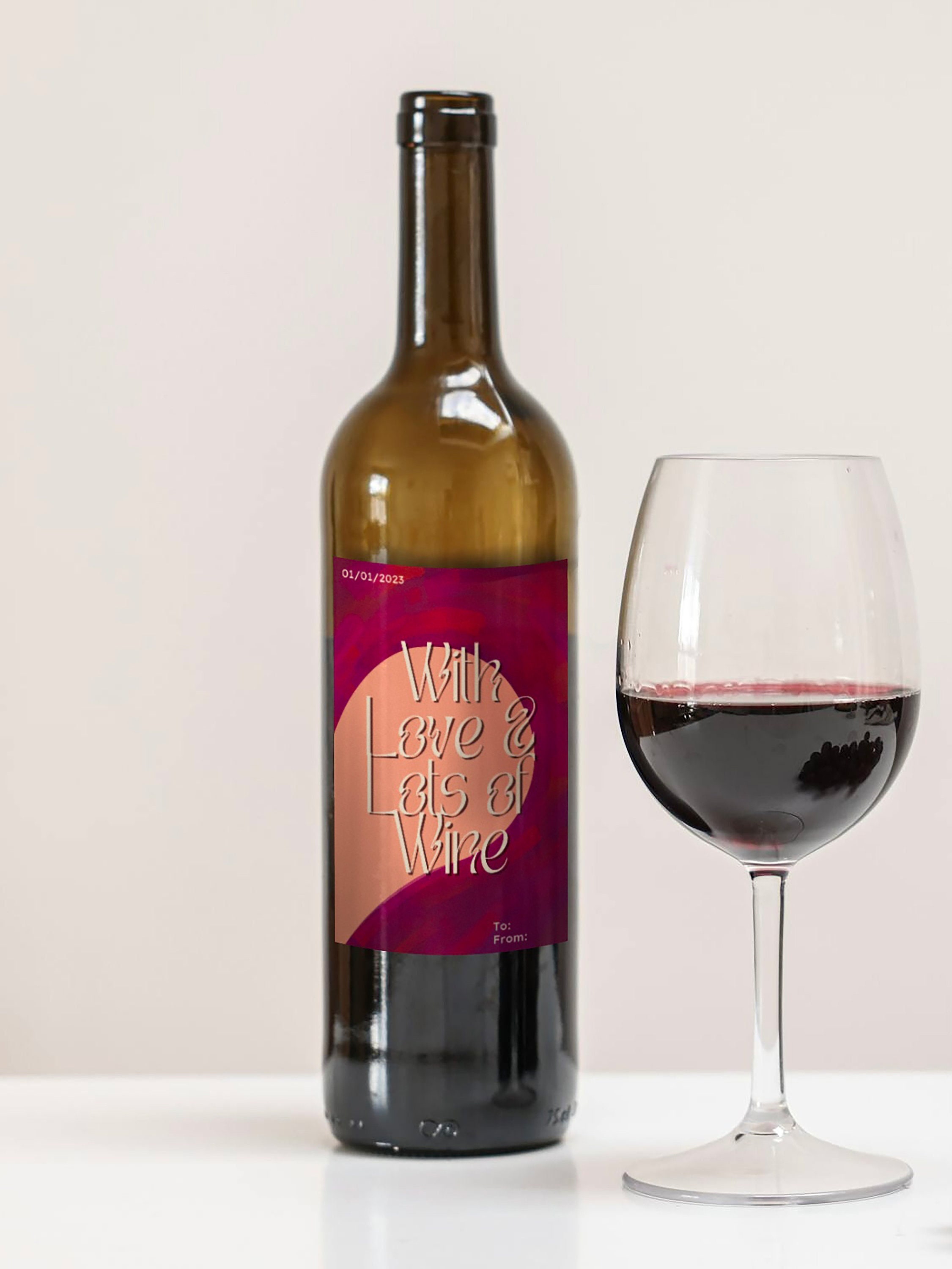 Abstract, Funky, Customizable Wine Label - Etsy