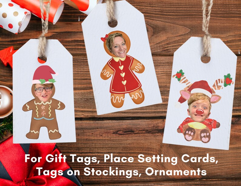 Vintage Christmas Gift Tags, Personalized Place Cards (printable DIY ...
