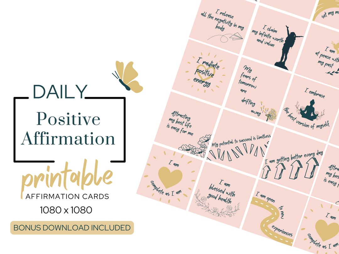 Daily Affirmation Cards, Affirmation Cards Printable, Printable ...