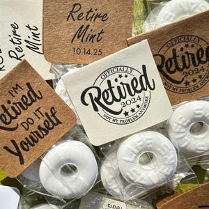 Custom Retirement Party Favors for Guest in Bulk - Personalized Mint ...