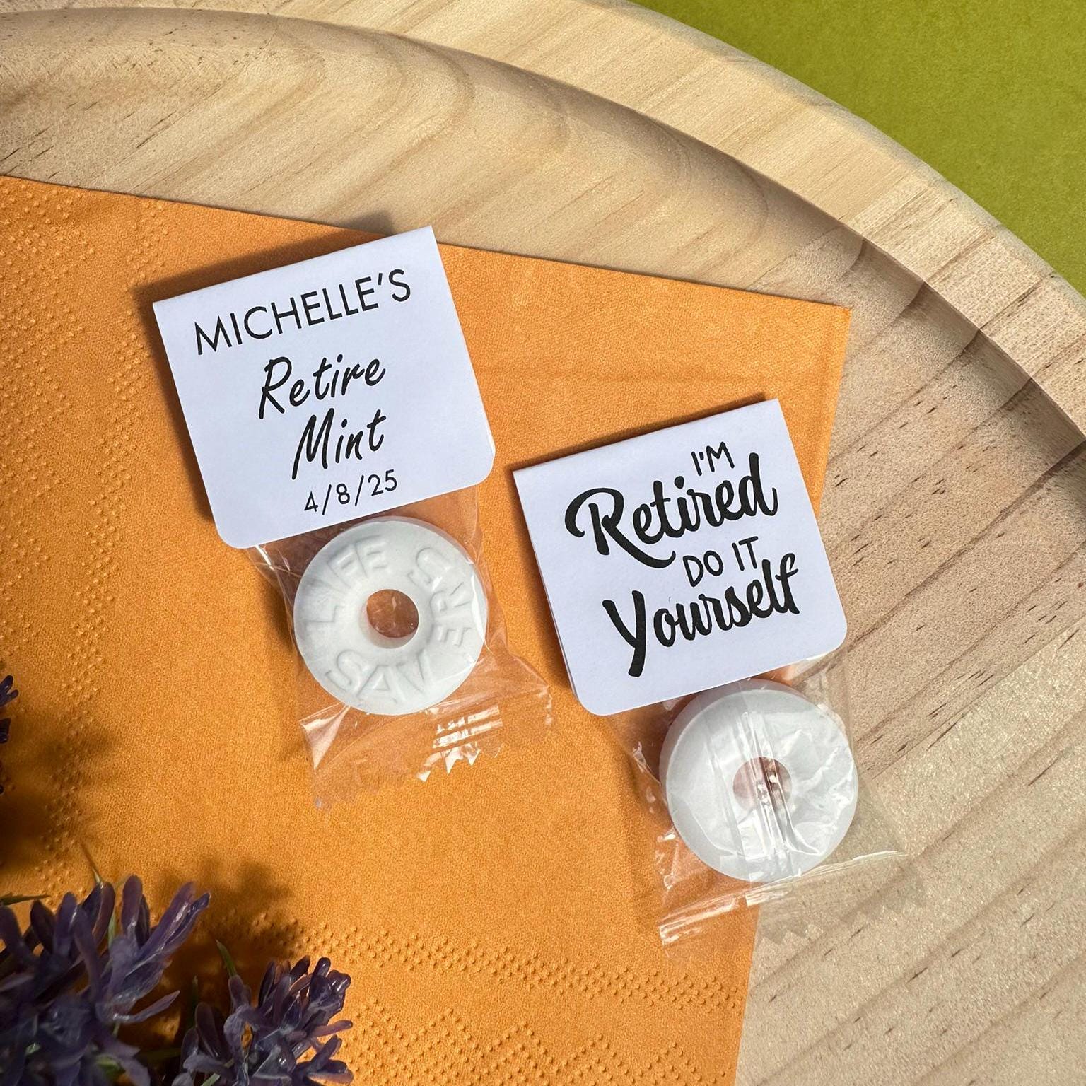 Custom Retirement Party Favors for Guest in Bulk - Personalized Mint ...