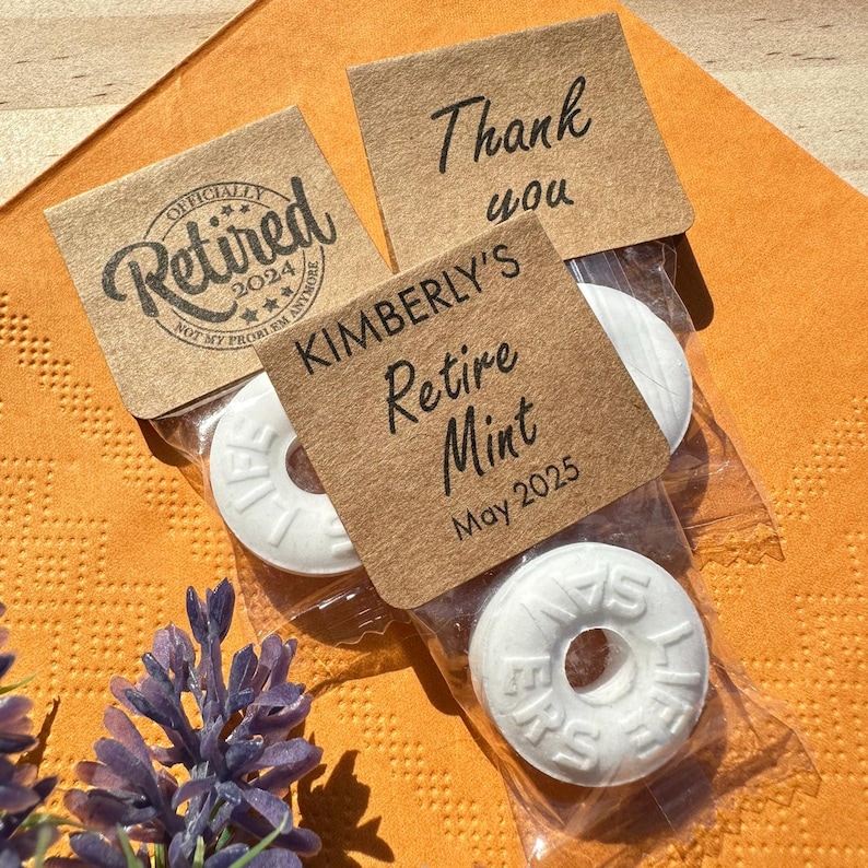 Custom Retirement Party Favors for Guest in Bulk - Personalized Mint ...