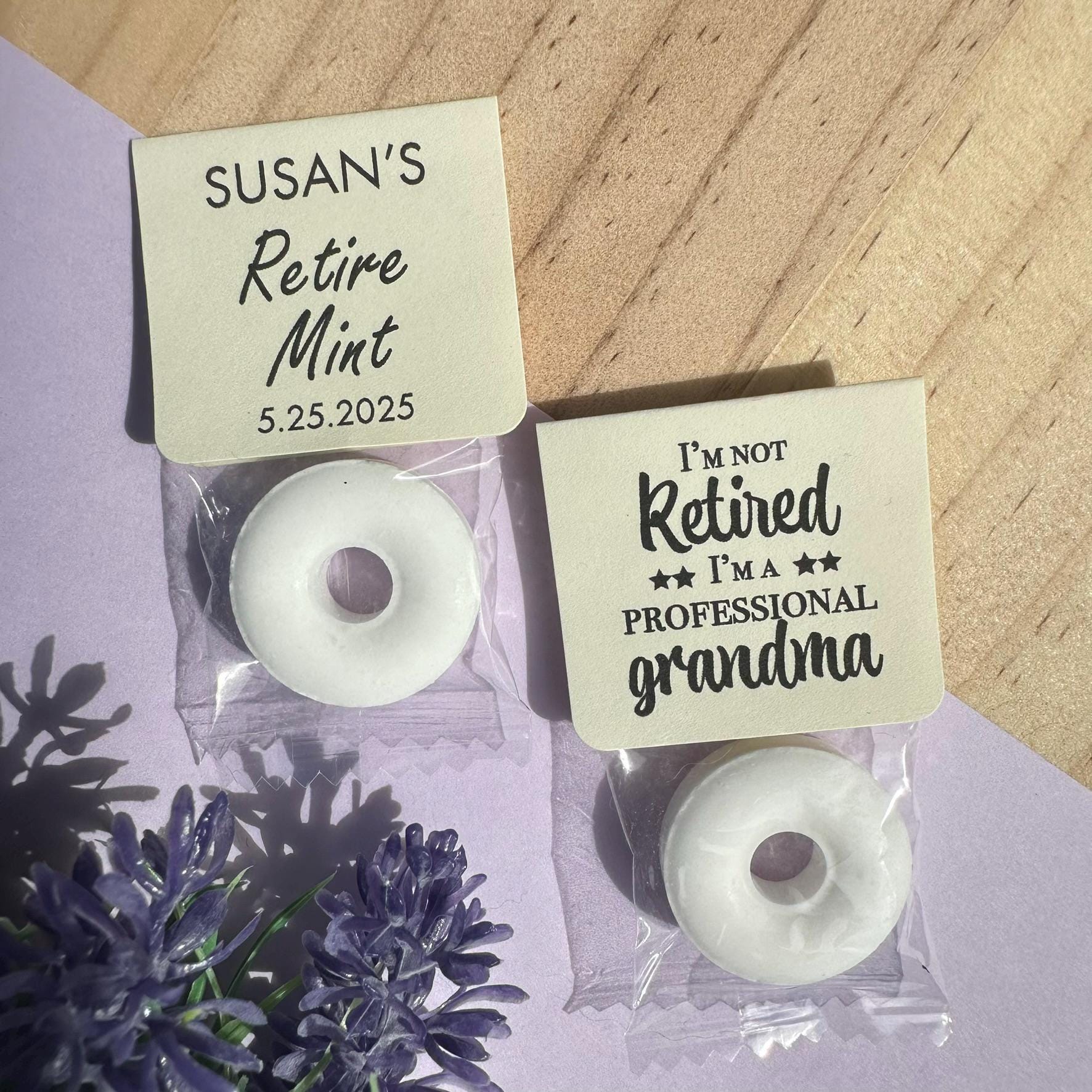 Personalized Retirement Party Favors - Custom Mint Labels - Unique ...