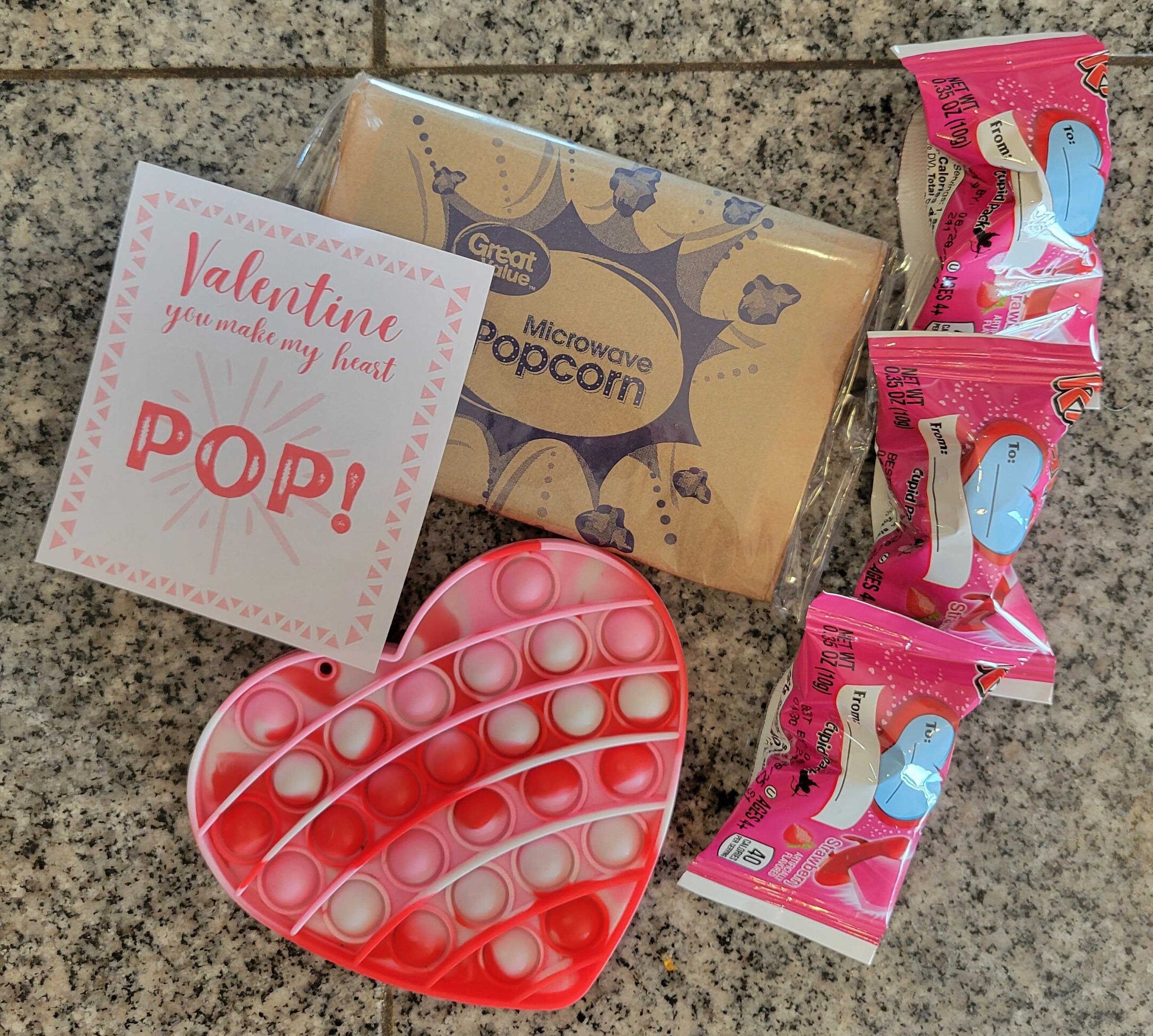 Ring Pop Valentine, Pop It Valentine, Popcorn Valentine, Printable ...