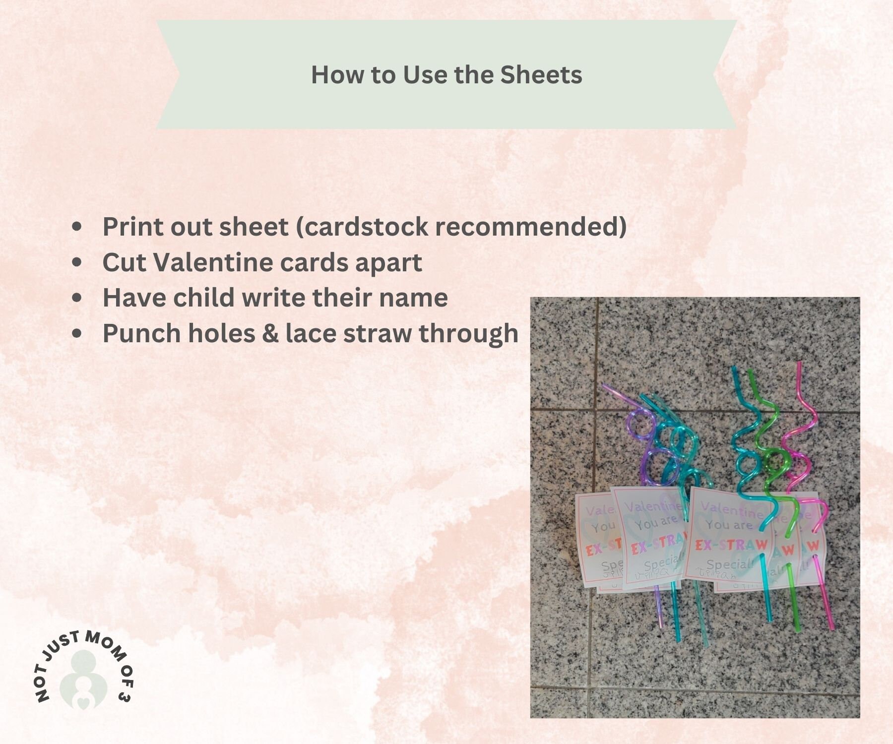 Silly Straw Valentine, Printable Valentine Card, Crazy Straw Valentine ...