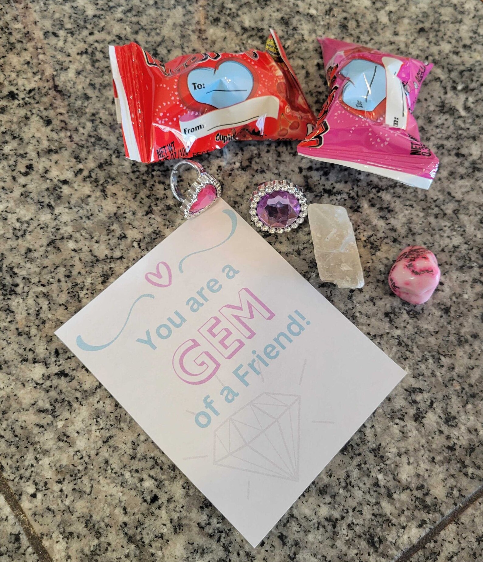 Ring Pop Valentine, Gem Valentine, Ring Valentine, Printable Valentine ...