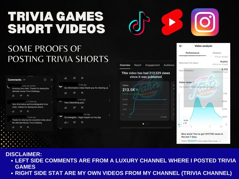 Trivia for Kids Quiz Video Bundle Animal Facts Niche Tiktok Facebook ...
