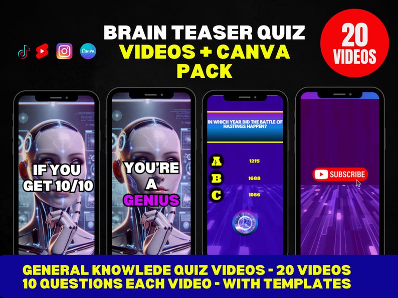 Youtube Trivia Games Videos and Template | General Knowledge Brain ...
