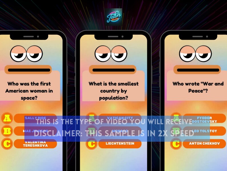 60 Trivia Quiz Short Videos | Social Media Content | Canva Template and ...