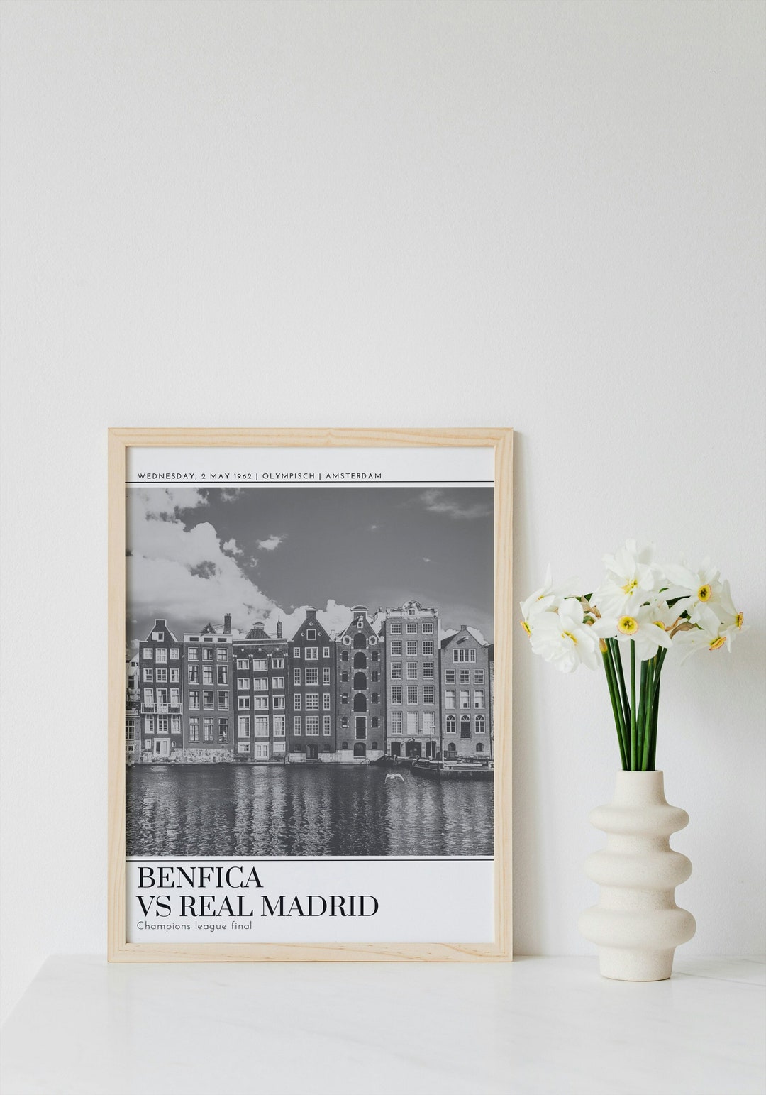 Champions League Final Poster, Benfica Vs Real Madrid 1962 Amsterdam ...