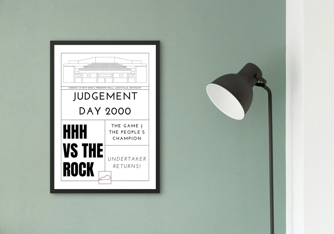 Judgement Day 2000 Poster Memory - the Rock Vs Triple H (HHH) - WWE/WWF ...