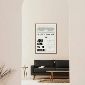 Wrestlemania 29 Poster Memory - John Cena Vs the Rock 2 - WWE/WWF 2013 ...