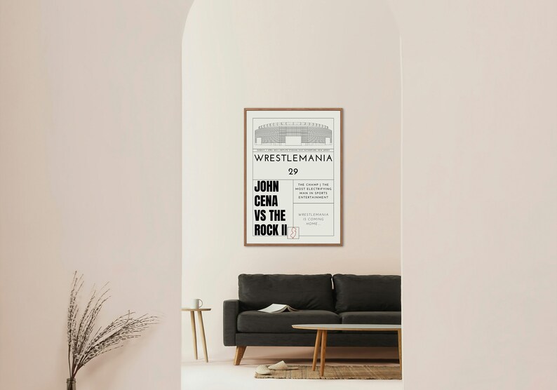 Wrestlemania 29 Poster Memory - John Cena Vs the Rock 2 - WWE/WWF 2013 ...