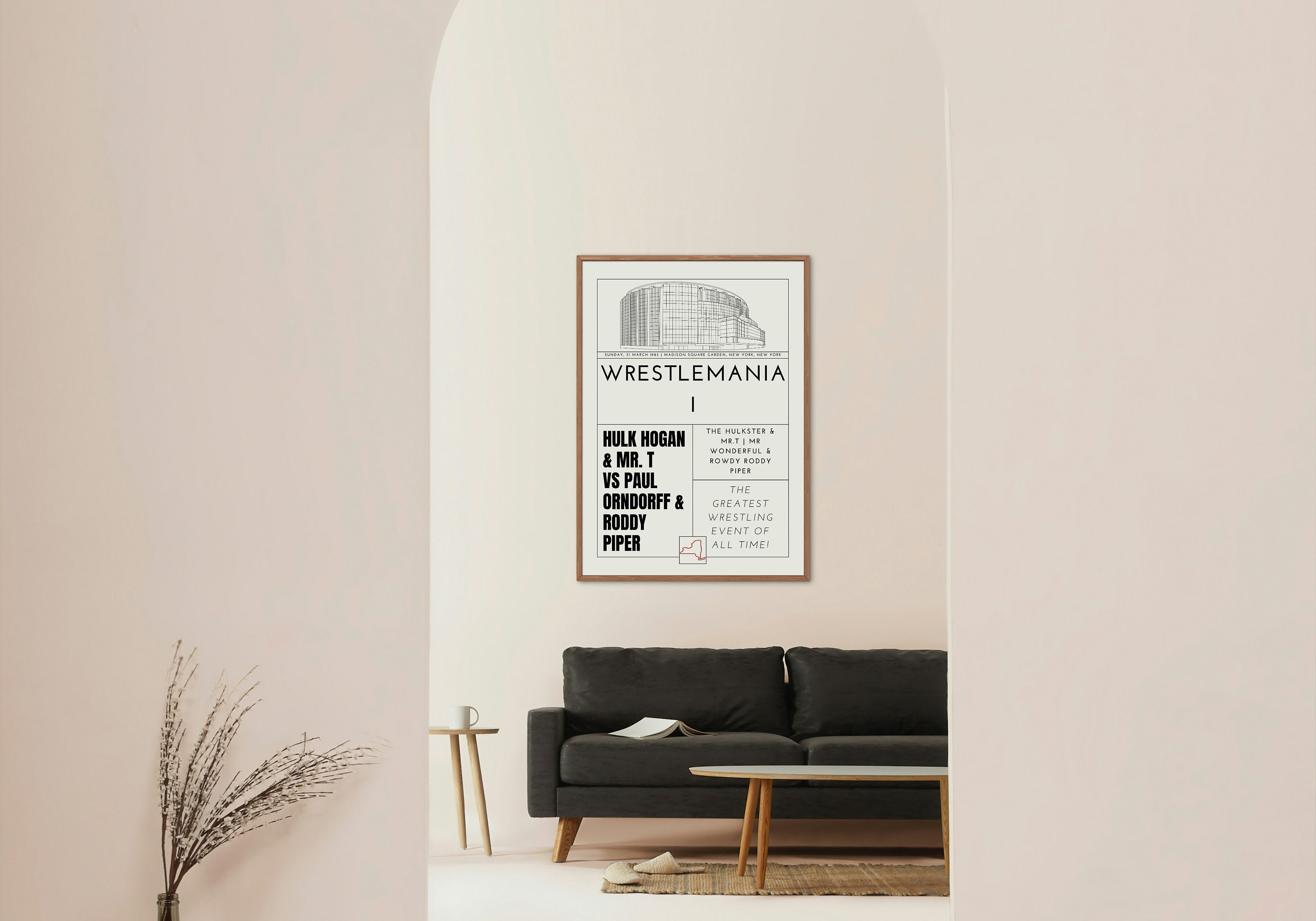 Wrestlemania 1 Poster Memory - Hulk Hogan/mr.t Vs Paul Orndorff/roddy ...