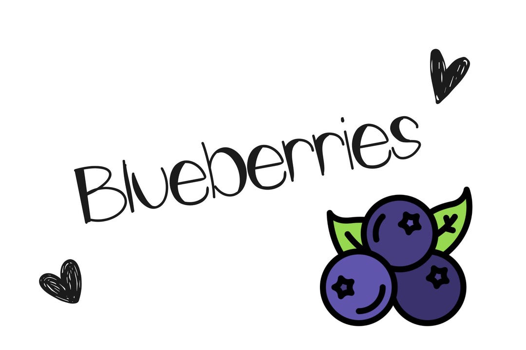 Blueberries Font, Handwritten Font,digital Font,digital Planner Font ...