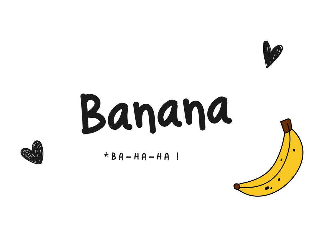 Banana Font, Handwritten Font,digital Font,digital Planner Font,cute ...