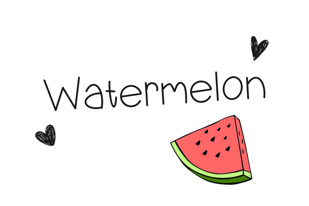 Watermelon Font, Handwritten Font,digital Font,digital Planner Font ...