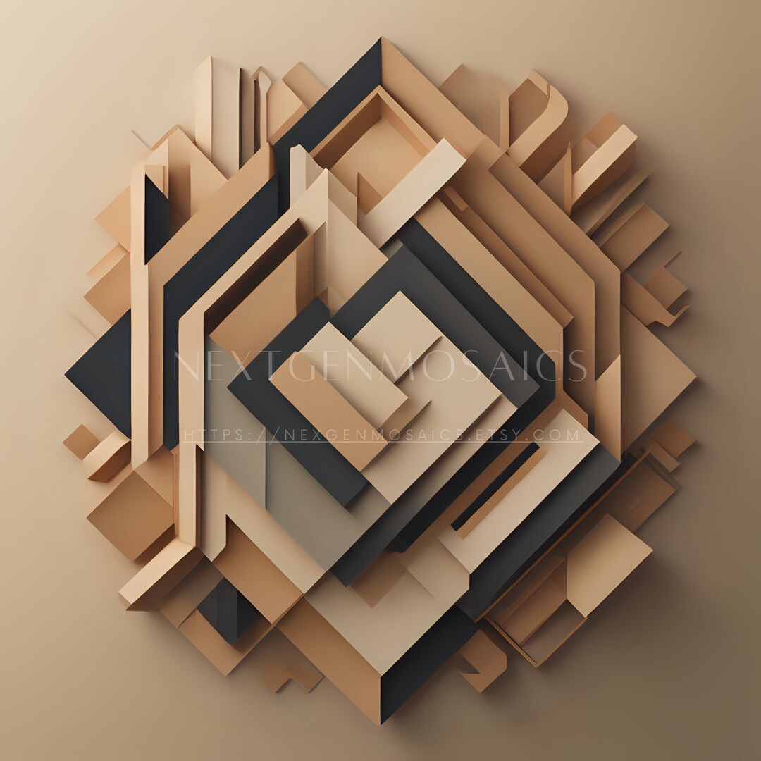 Unique Geometric Wall Art Limited Edition Digital Print Modern Home ...