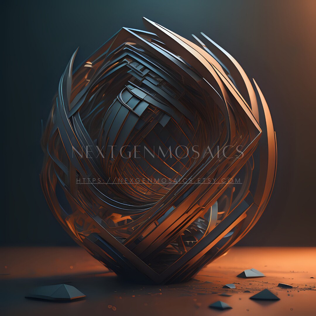 Unique Geometric Wall Art Limited Edition Digital Print Modern Home ...