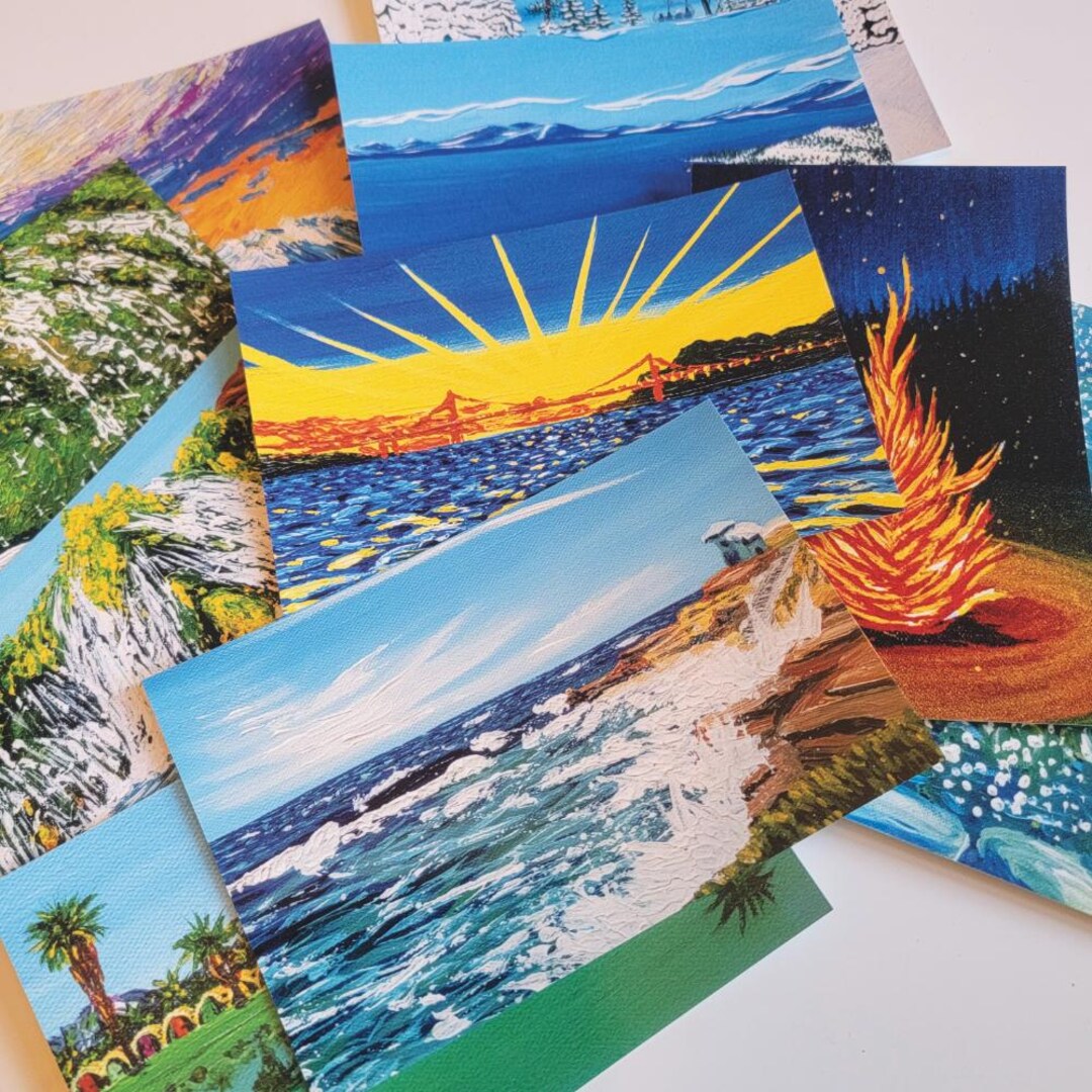4x6” California Art Postcards | Nature Landscape Postcards | Greeting ...