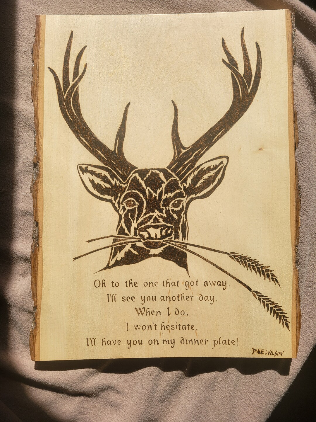 Deer and Poem Pyograqphy - Etsy