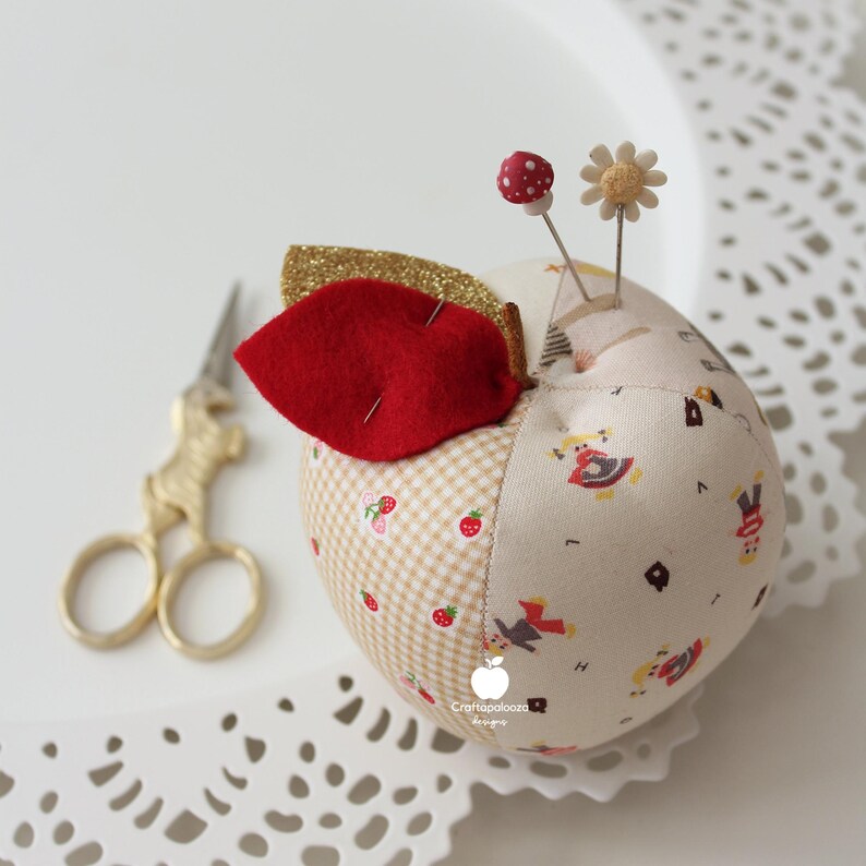 PDF PATTERN: Apple Pin Cushion Pattern - Pin Cushion Pattern, Pin ...