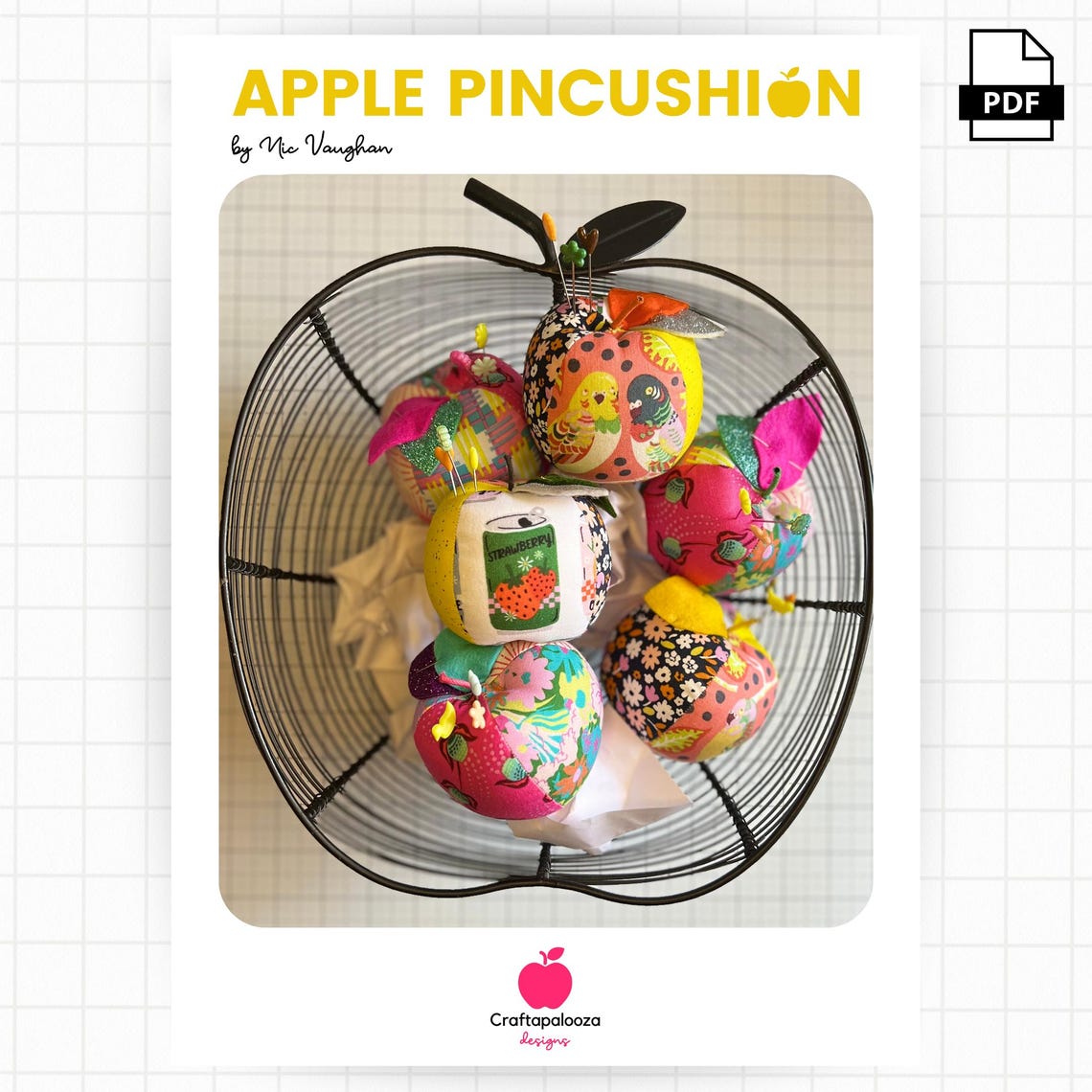 PDF PATTERN: Apple Pin Cushion Pattern - Pin Cushion Pattern, Pin ...