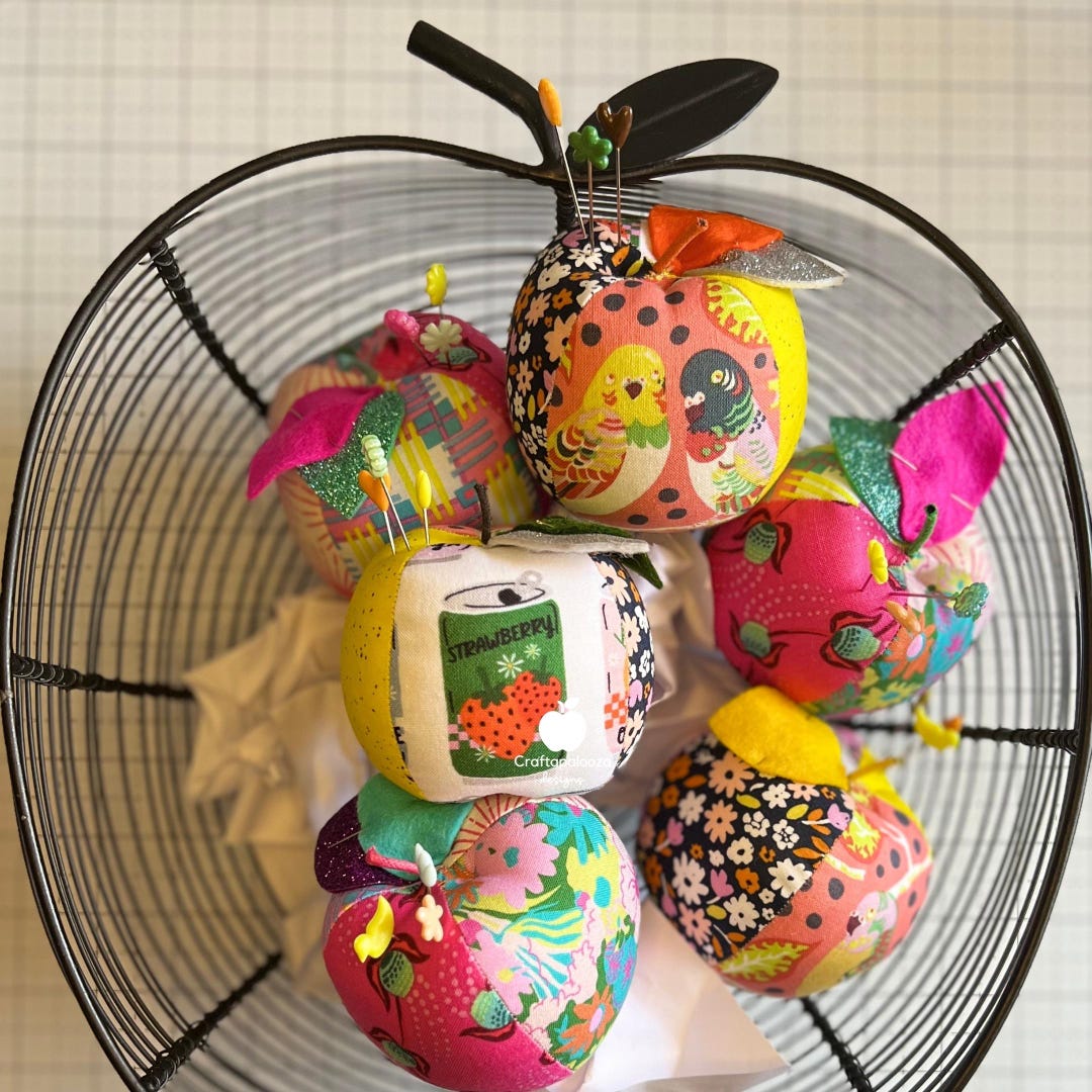 Apple Pincushion Sewing Pattern: Fabric Scrap Project (PDF) - Etsy