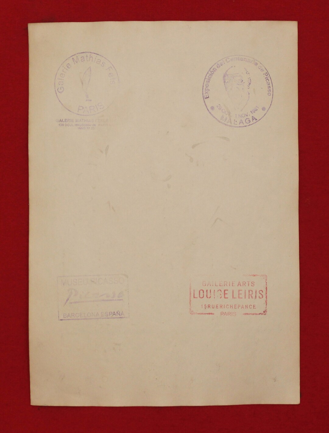 Old Drawing by Pablo Picasso handmade With His Stamp on Old Paper - Etsy