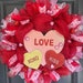 Candy Heart Valentine Wreath - Etsy