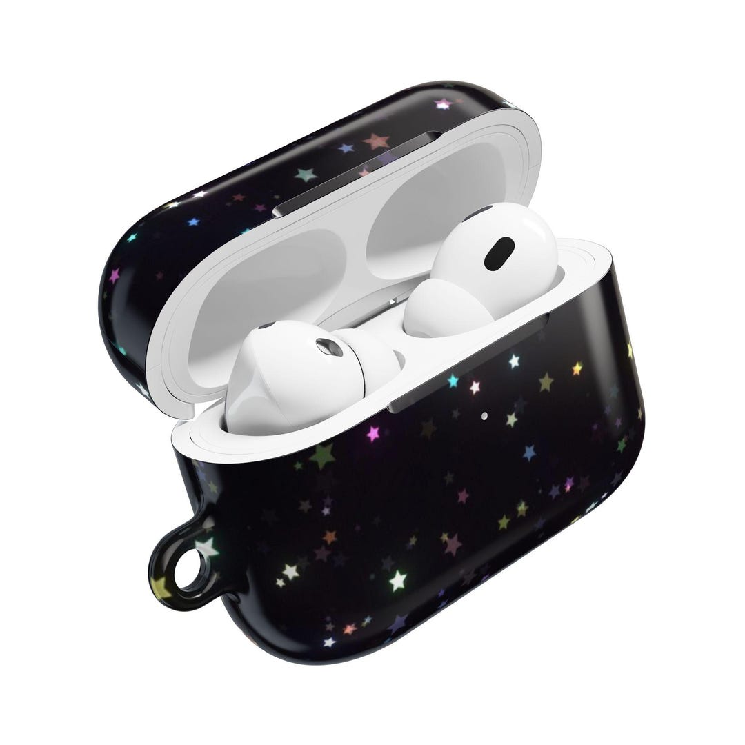Sparkling Star AirPod Case, Black Glitter Airpods Cover, Cute ...