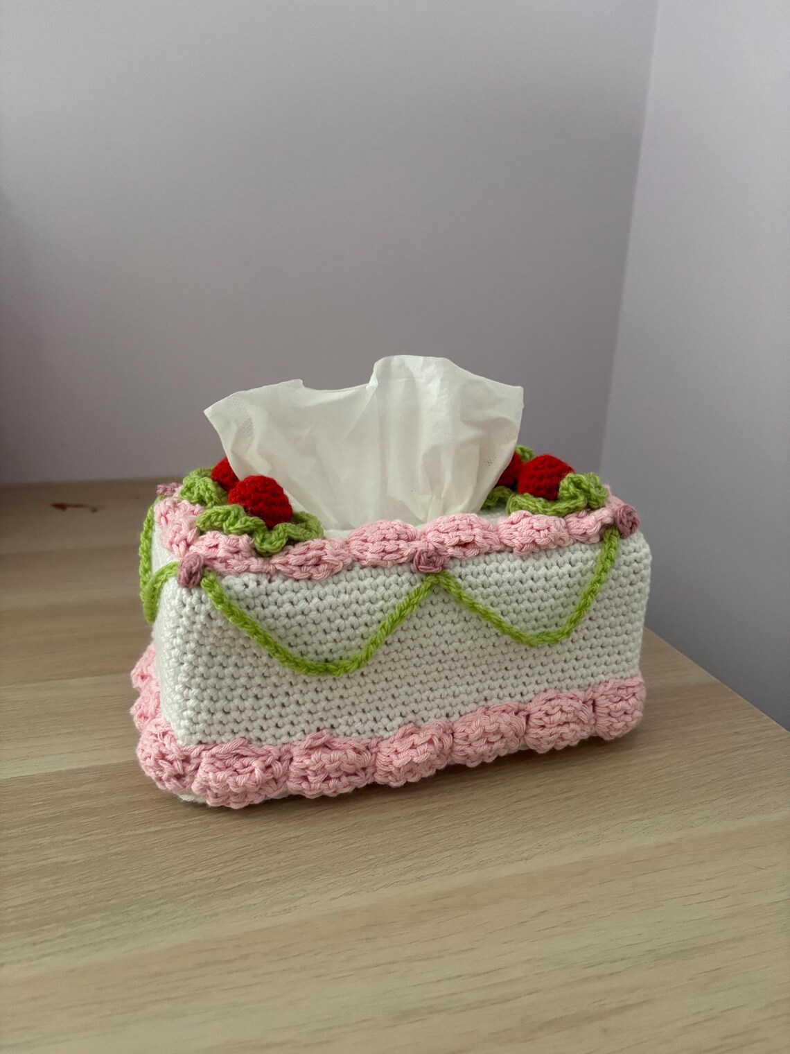 Strawberry Shortcake Inspired Crochet Tissue Box Cover - Etsy