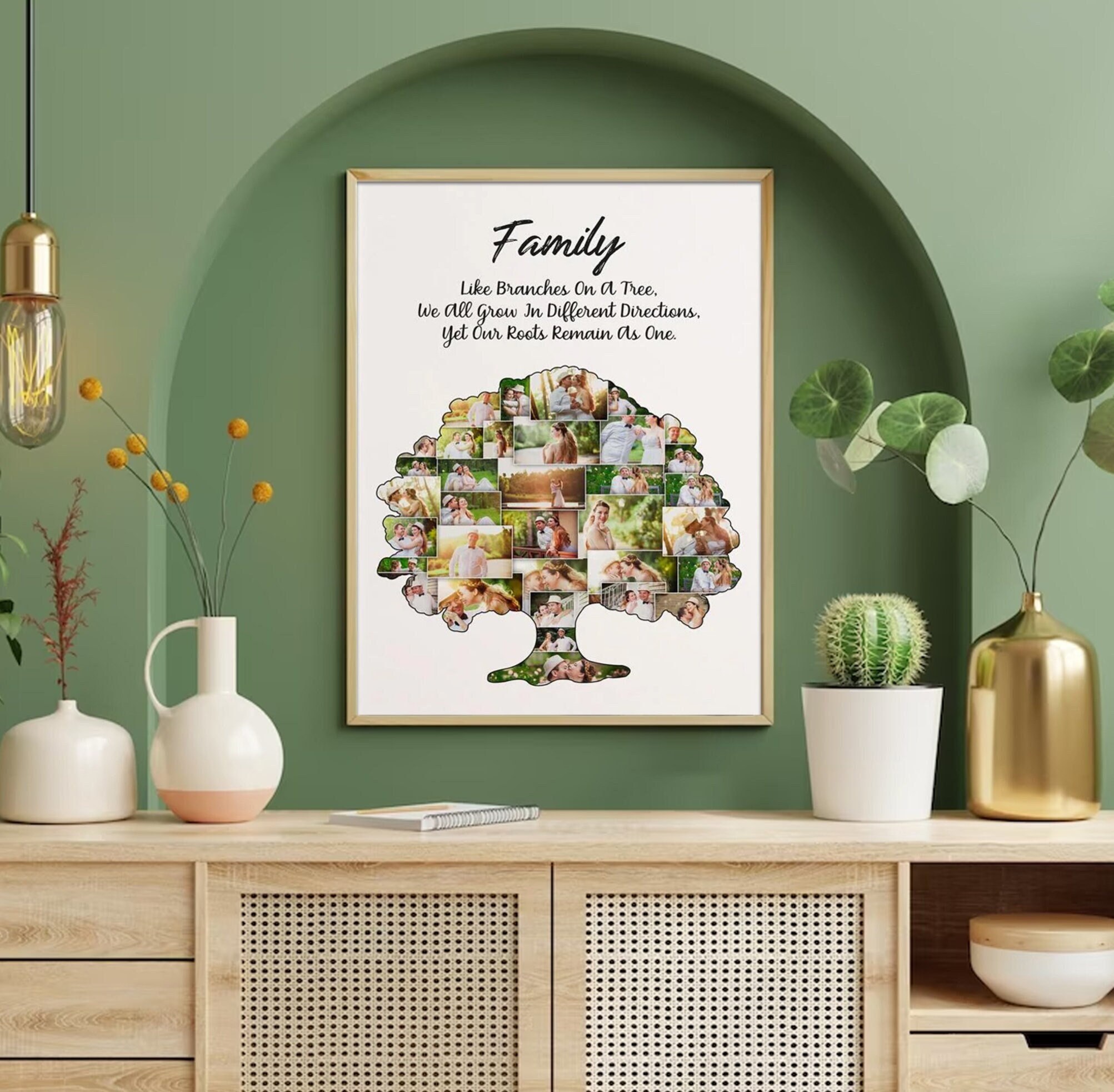 Custom Family Tree Photo Collage Instant Download, Personalized Family ...