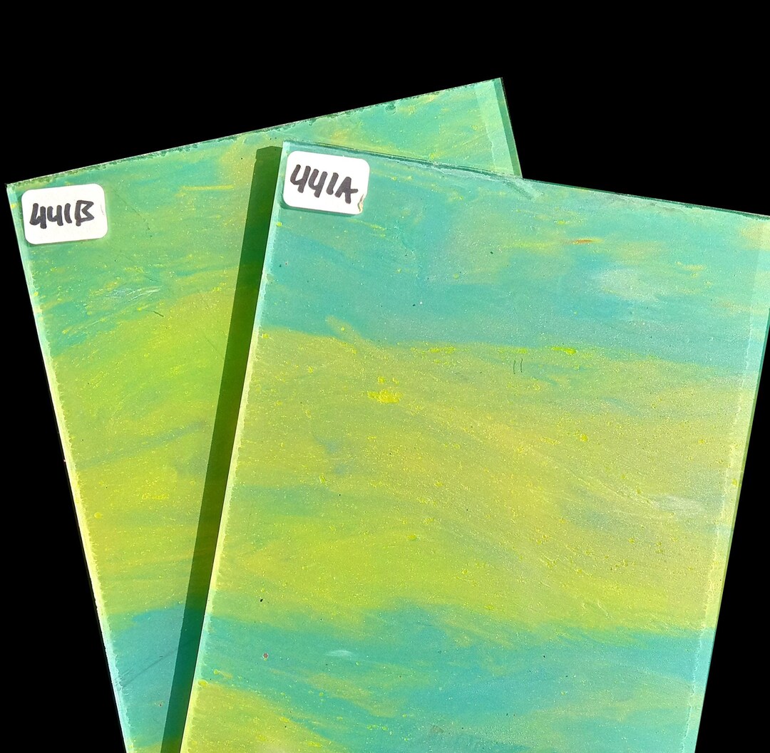 Turquoise and Yellow Glass Sheets for Cutting Into Mosaic Glass Tile ...