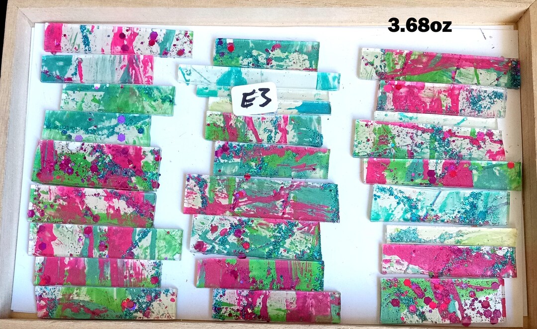 Multi-color Metallic Mosaic Tile Strips: Glitter Glass Art Supply #E3 3 ...