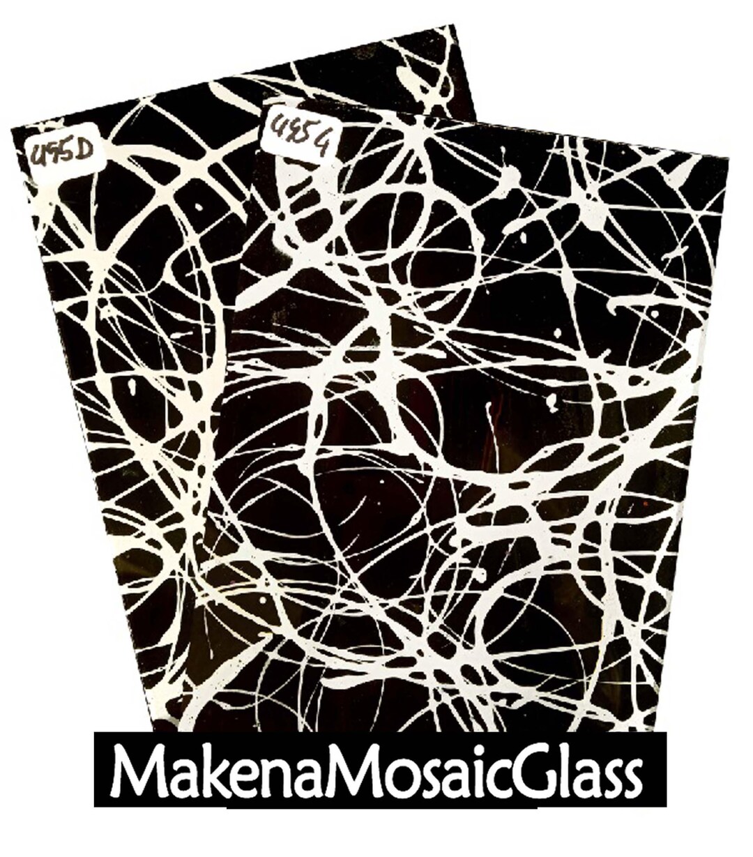 Black With White Metallic Mosaic Glass Tile Sheets for Cutting Up ...