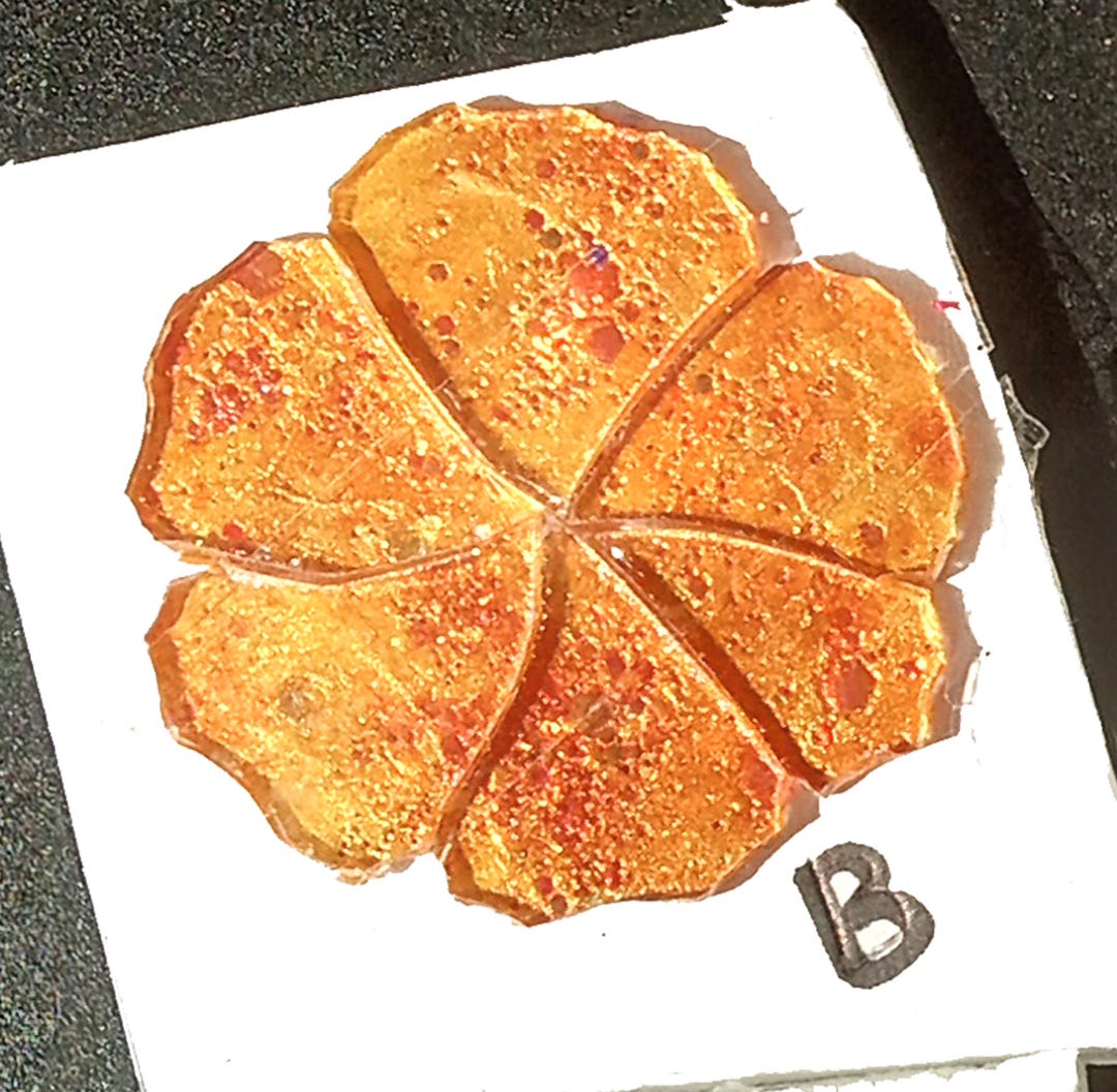 Pre-cut Flowers Made Out of Glittery Metallic Mosaic Glass Tiles ...