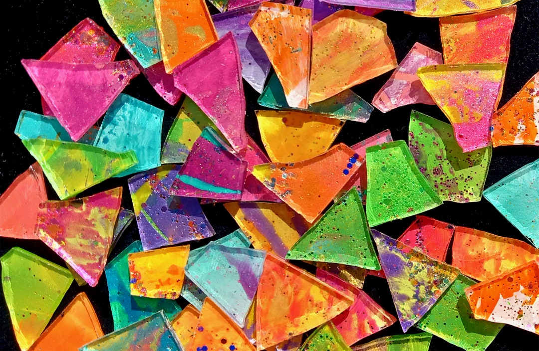 Classic Glitz Bright Mixed Multicolor Mosaic Glass Tiles by Makena Tile ...