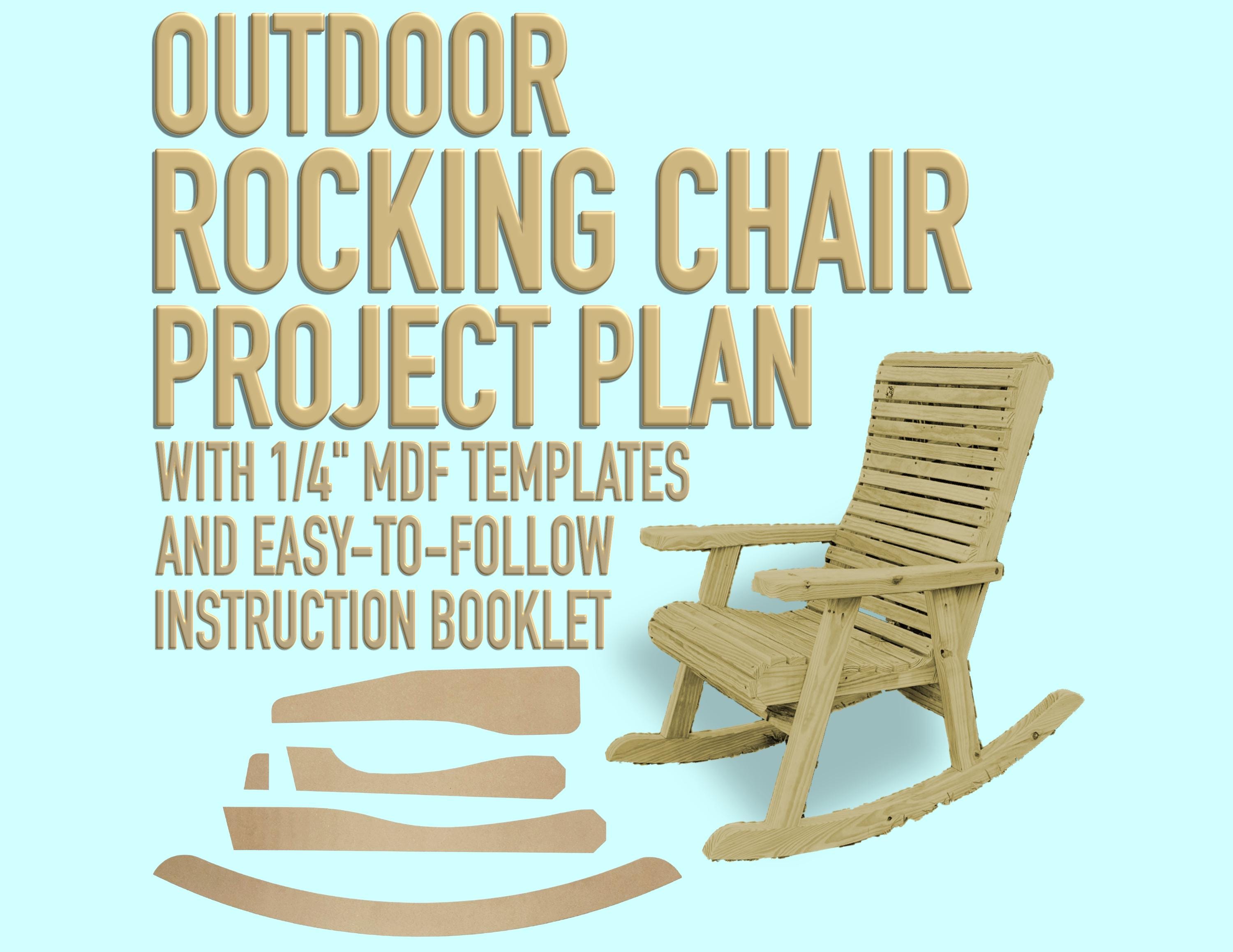 Outdoor Rocking Chair Project Plan With MDF Templates - Etsy