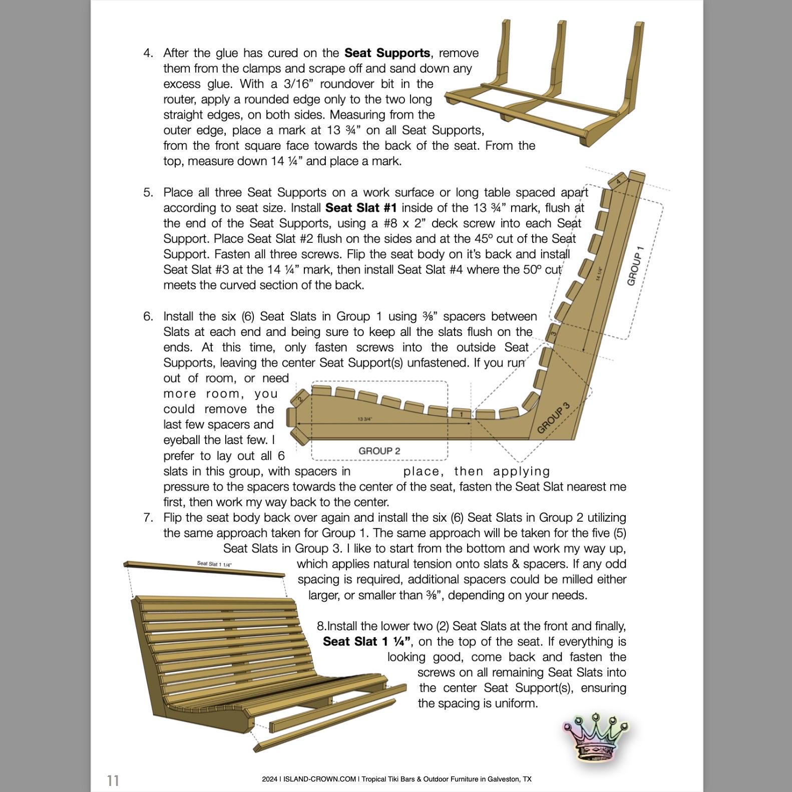 Porch Swing Glider Plans 4ft, 5ft & 6ft - Etsy