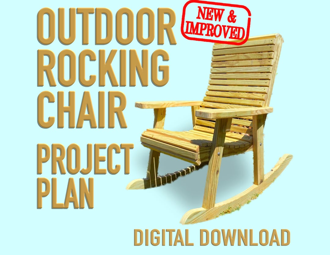 Outdoor Rocking Chair Project Plan | New & Improved! - Etsy