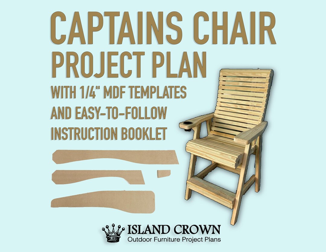 Captains Chair Project Plan With 1/4'' MDF Templates - Etsy