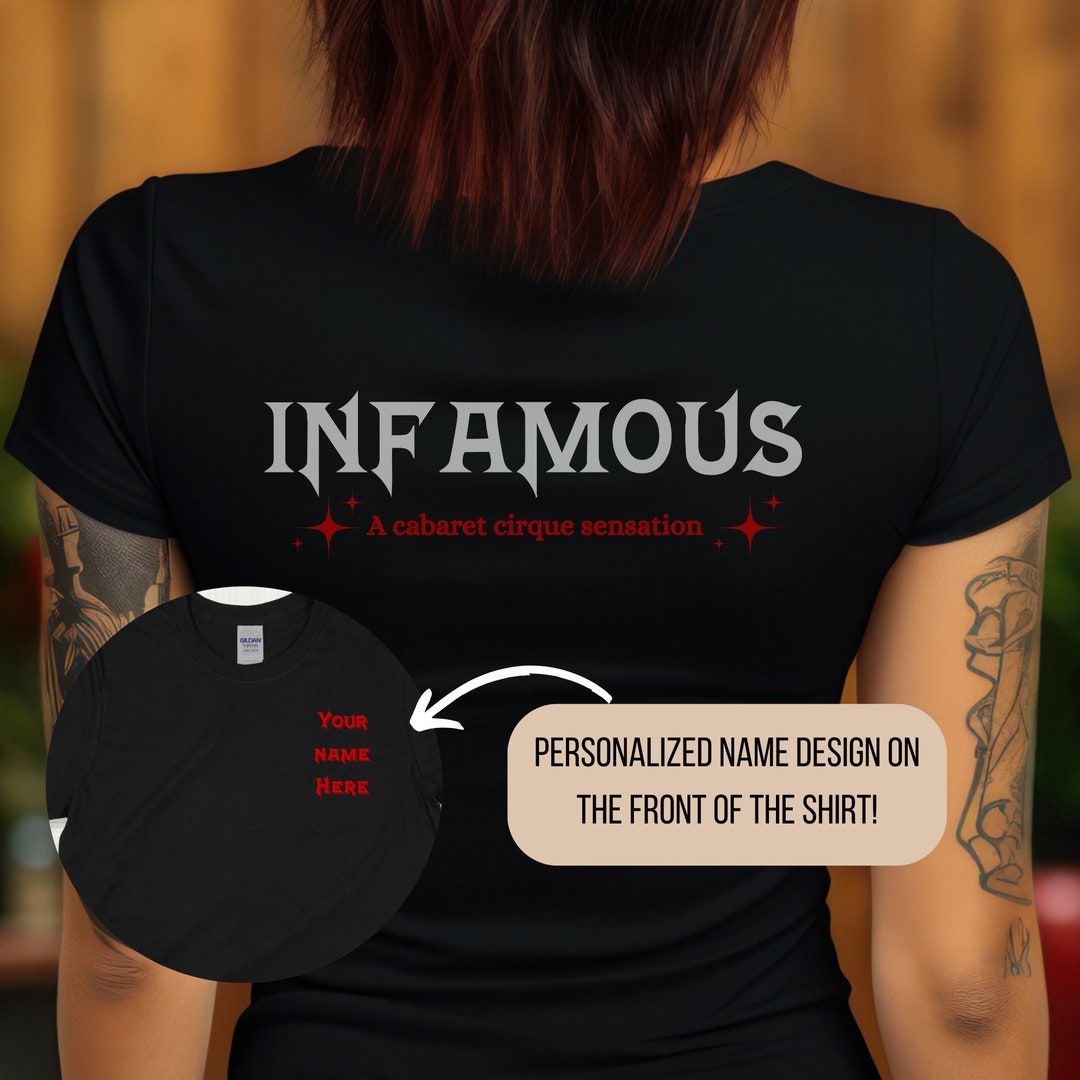 Personalized Name Infamous the Show Unisex T-shirt | Infamous the Show ...