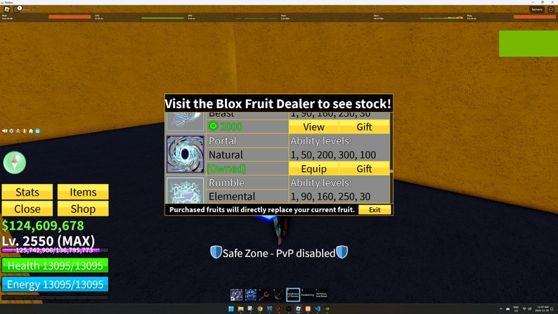 Blox Fruits Perm Kitsune Max Lvl Stacked Account, PVP ACCOUNT - Etsy