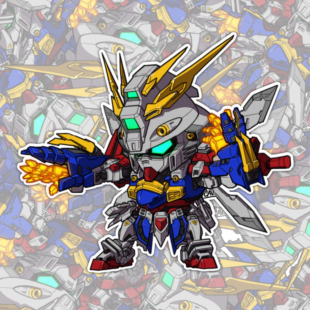 SD God Gundam - Etsy