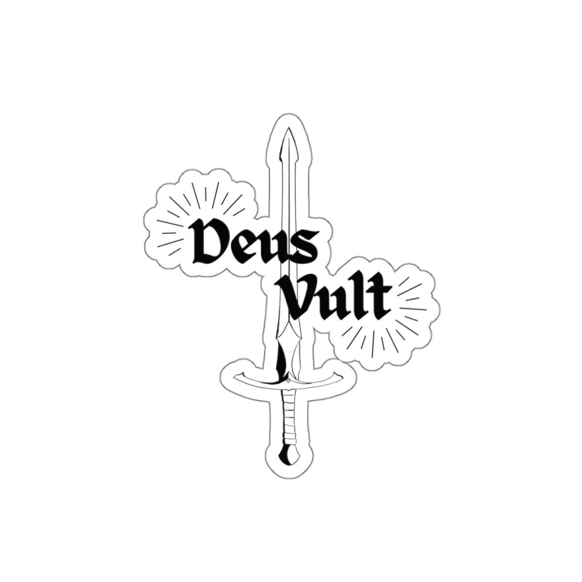 Deus Vult Sticker | Christian Sticker | Sword Sticker - Etsy