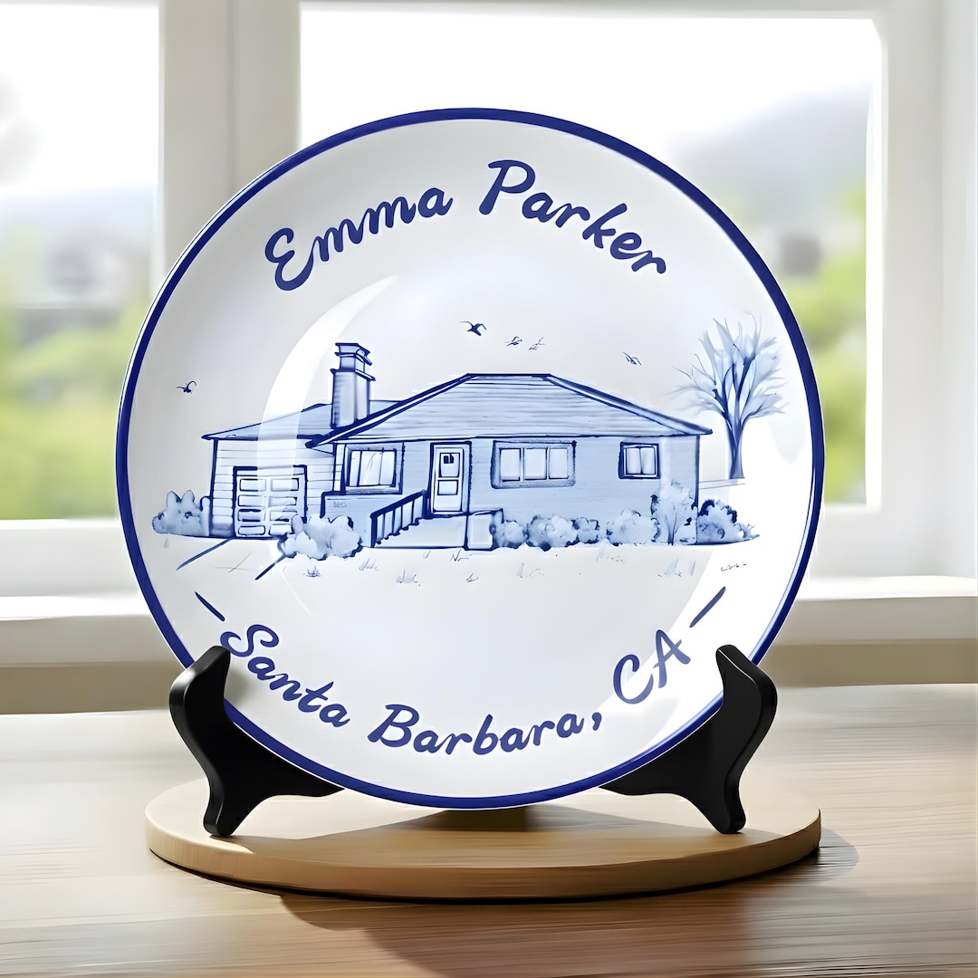 Custom House Name Plate, Personalized House Sign, Home Portrait ...