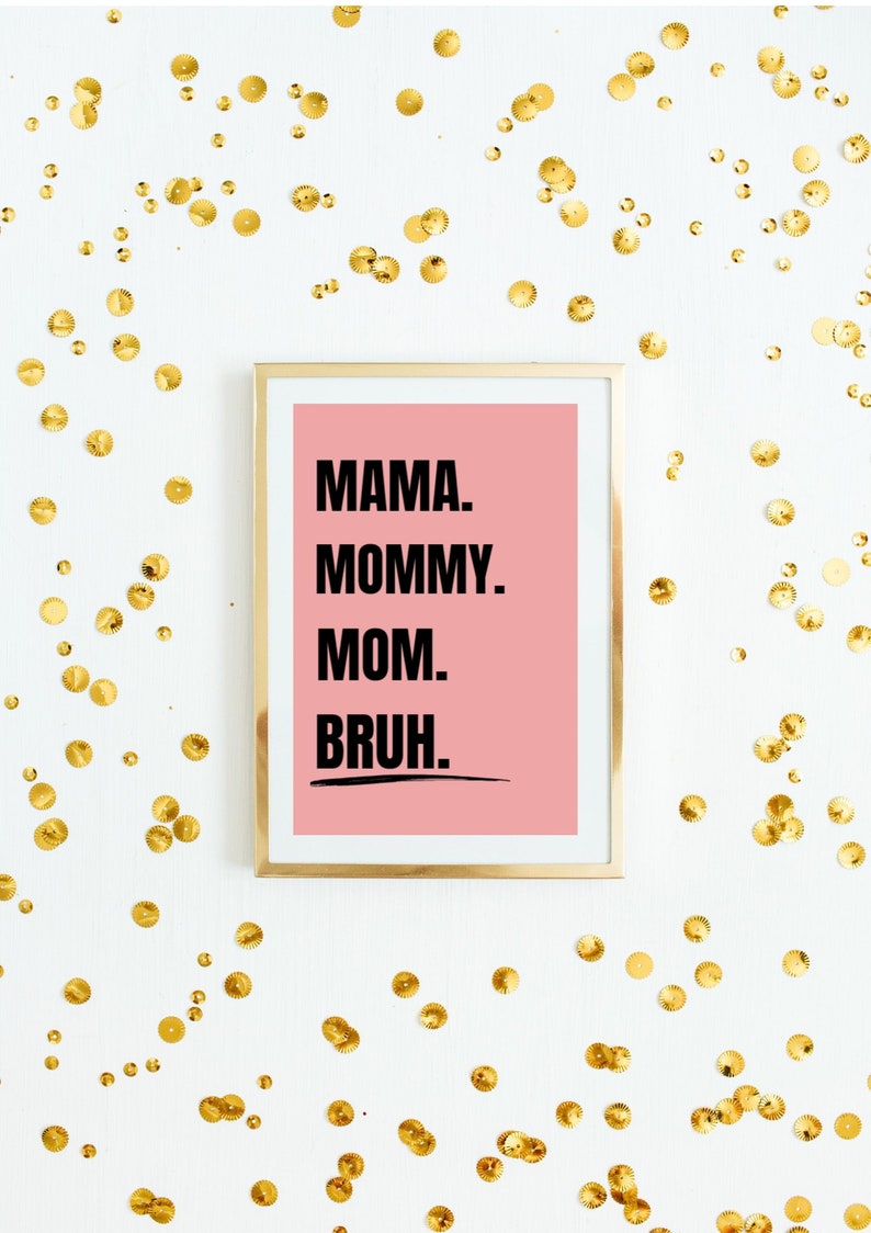 Mom Life Wall Art Funny Motherhood Quote Printable Art Mama Humor Home ...